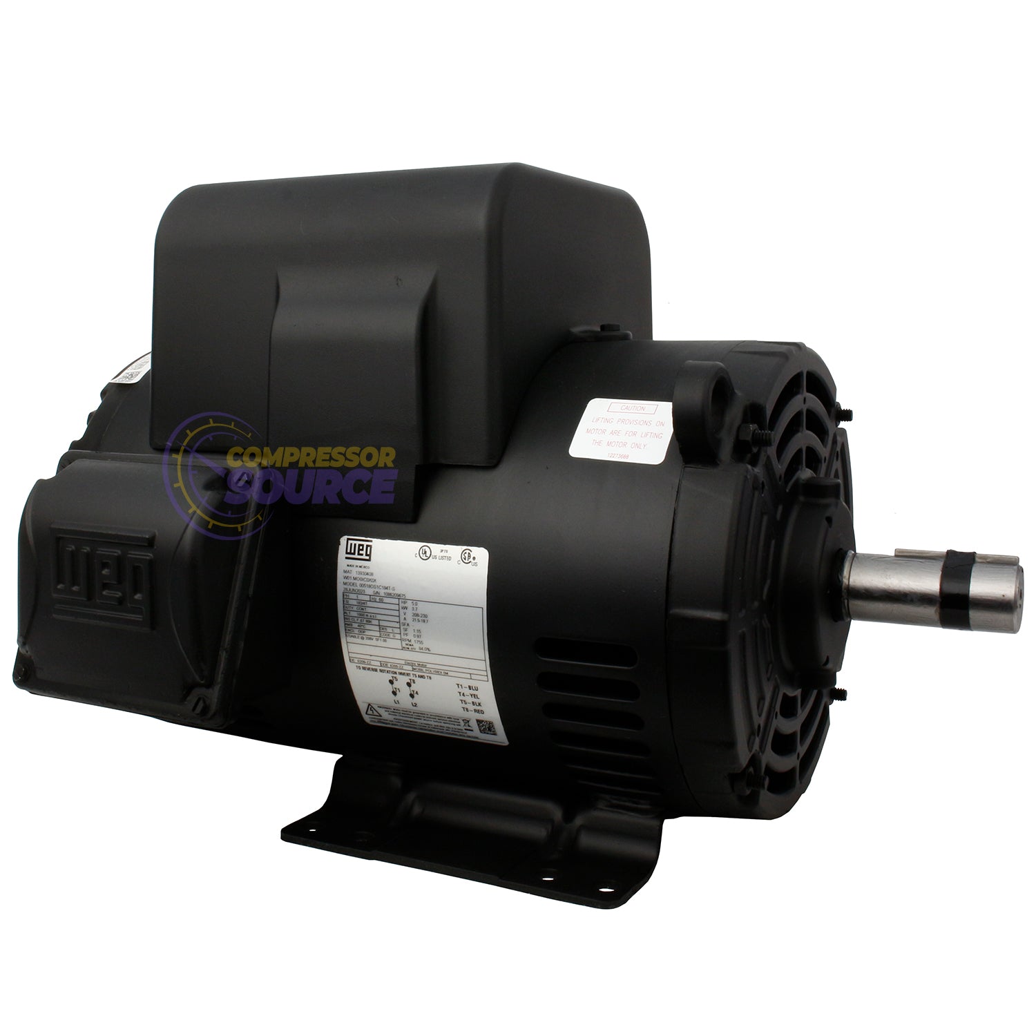 5 HP WEG Electric Motor 182/4T Single Phase 208-230V | 00518OS1C184T-S ...