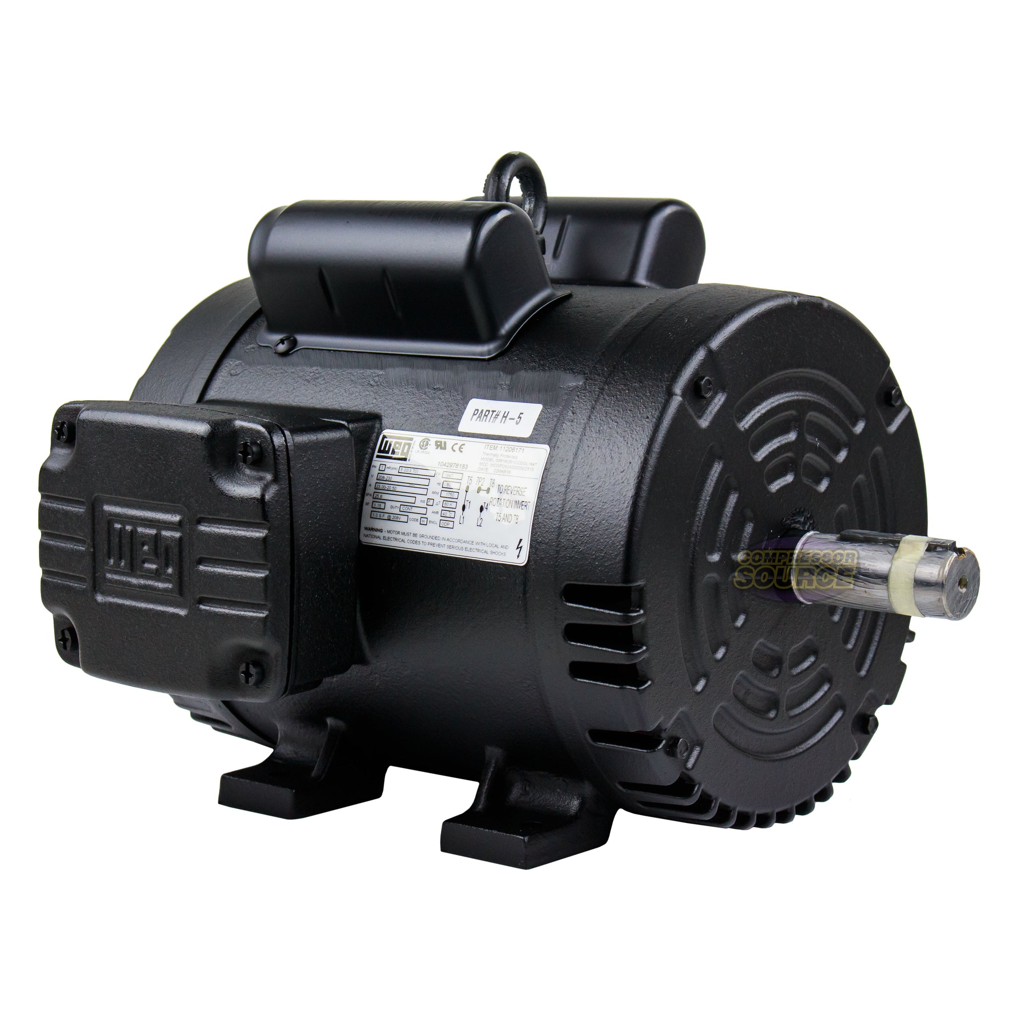 Single Phase 5 HP Electric Motors | Compressor Source