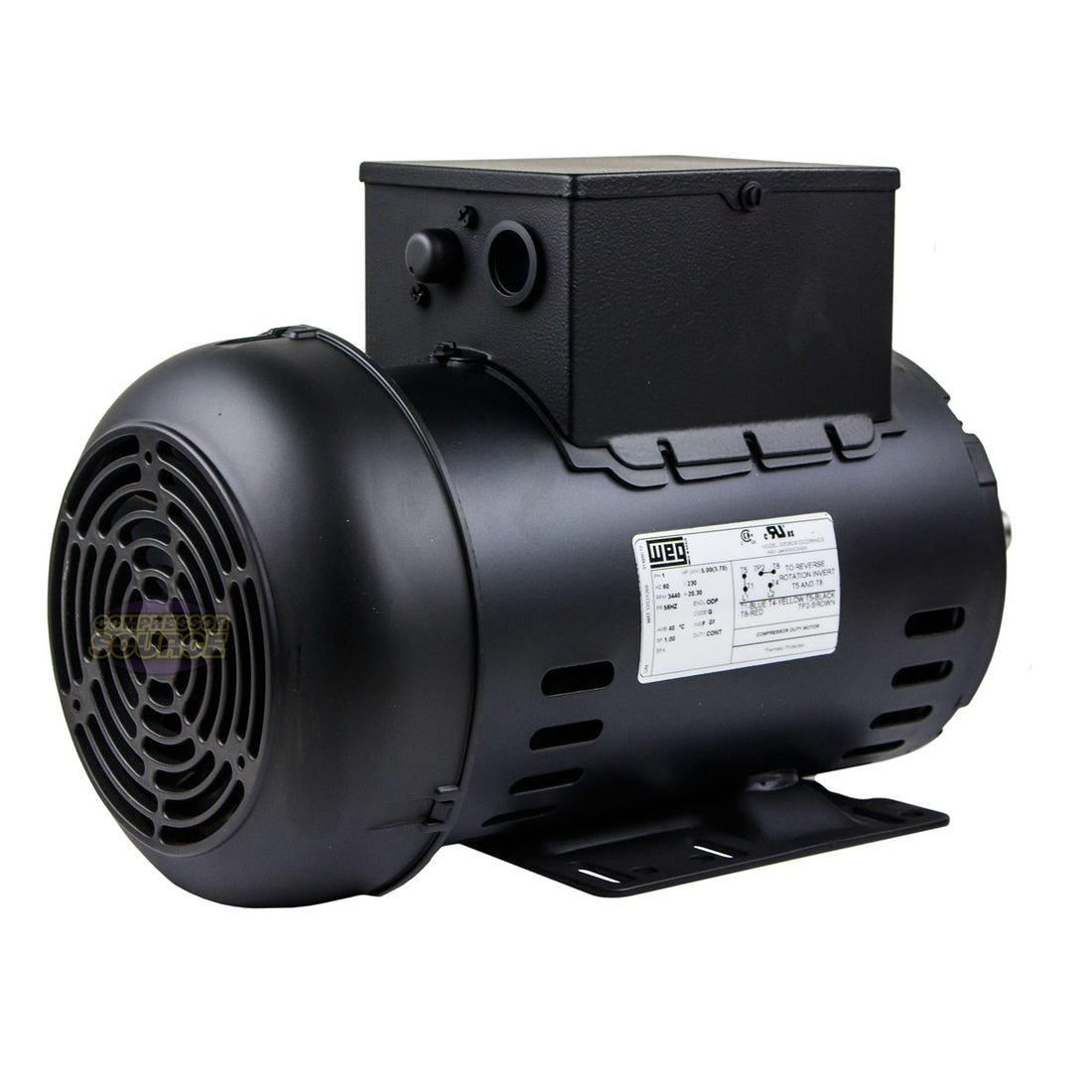 5 HP Single Phase WEG Motor 56HZ Frame 3440 RPM | 00536OS1DCD56HZ-S ...
