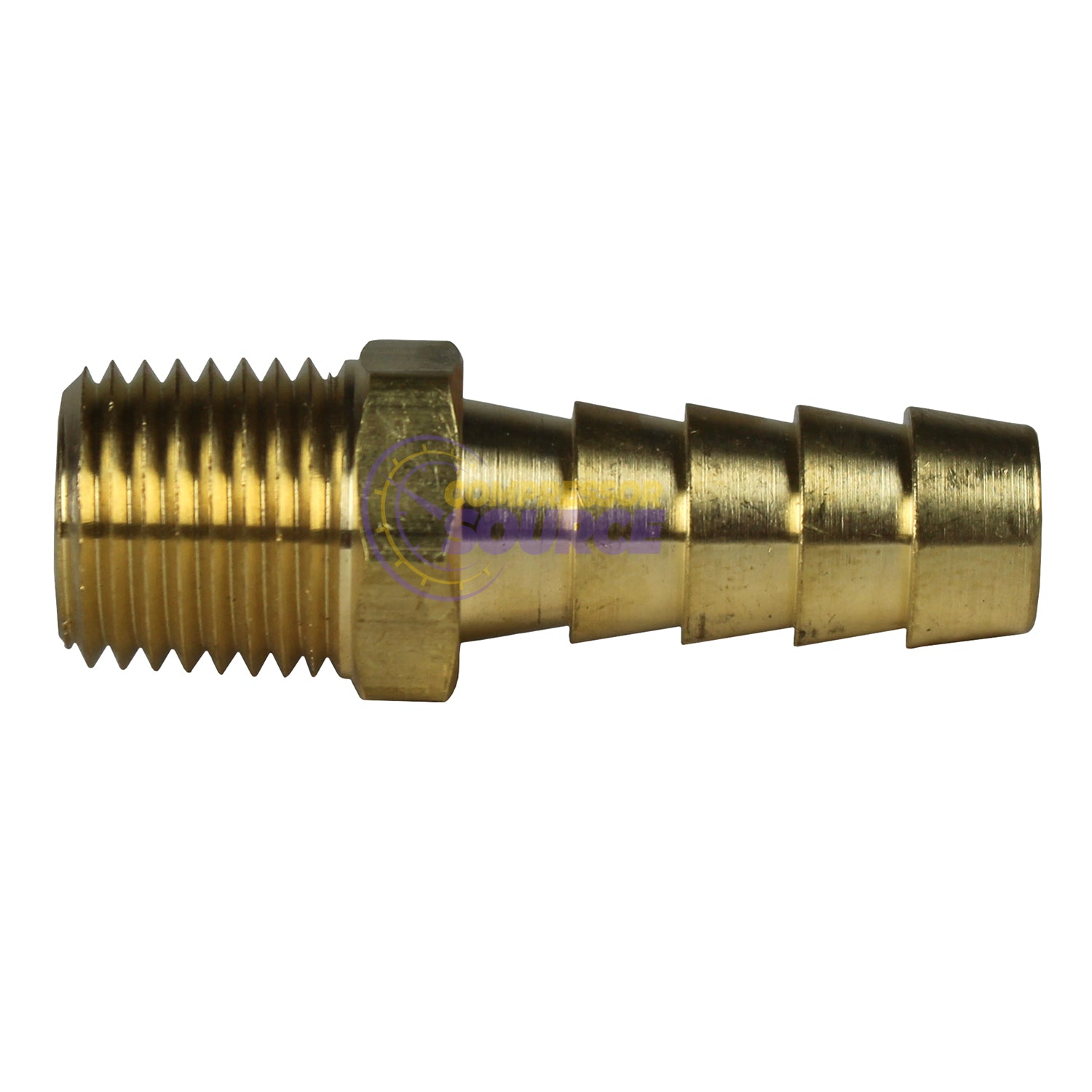 3/8" X 1/4" MNPT Brass Air Hose Barb Fitting For 3/8" Hose 220EE ...