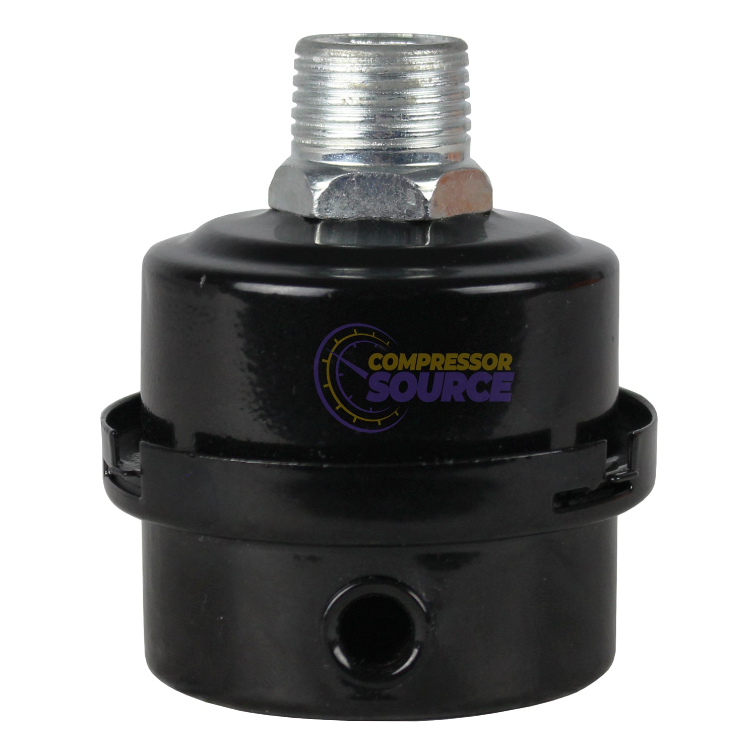 1/2" NPT Air Compressor Intake Filter Silencer Metal Housing and Eleme ...