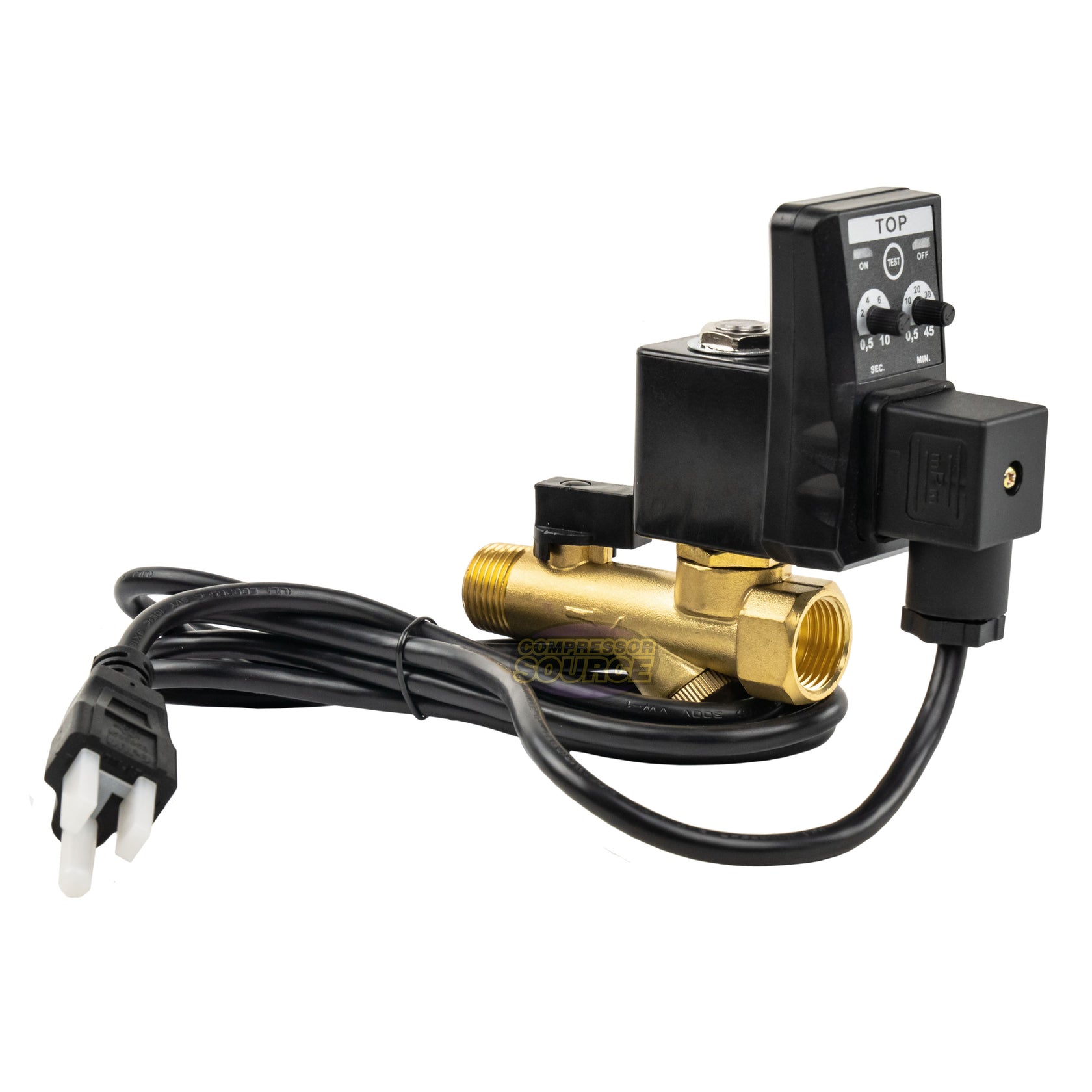 Air Compressor Automatic Tank Water Drain Valve 1/2" NPT Electronic Du ...