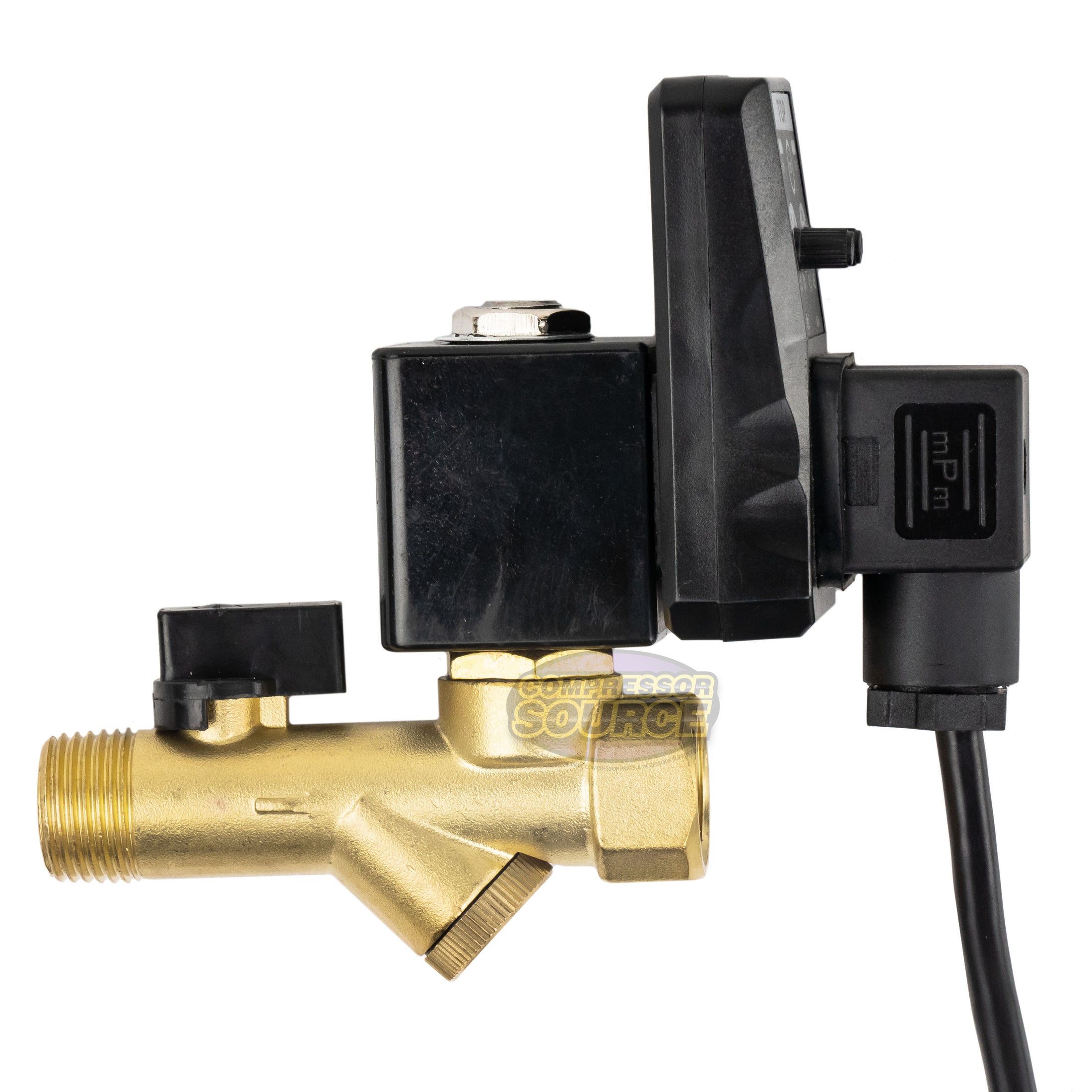 Air Compressor Automatic Tank Water Drain Valve 1/2" NPT Electronic Du ...