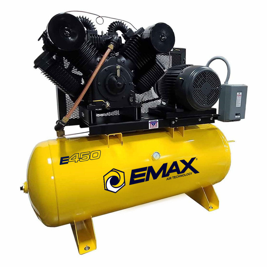 20 HP Air Compressor 3 Phase 120 Gallon Horizonal Tank - 82 CFM ...