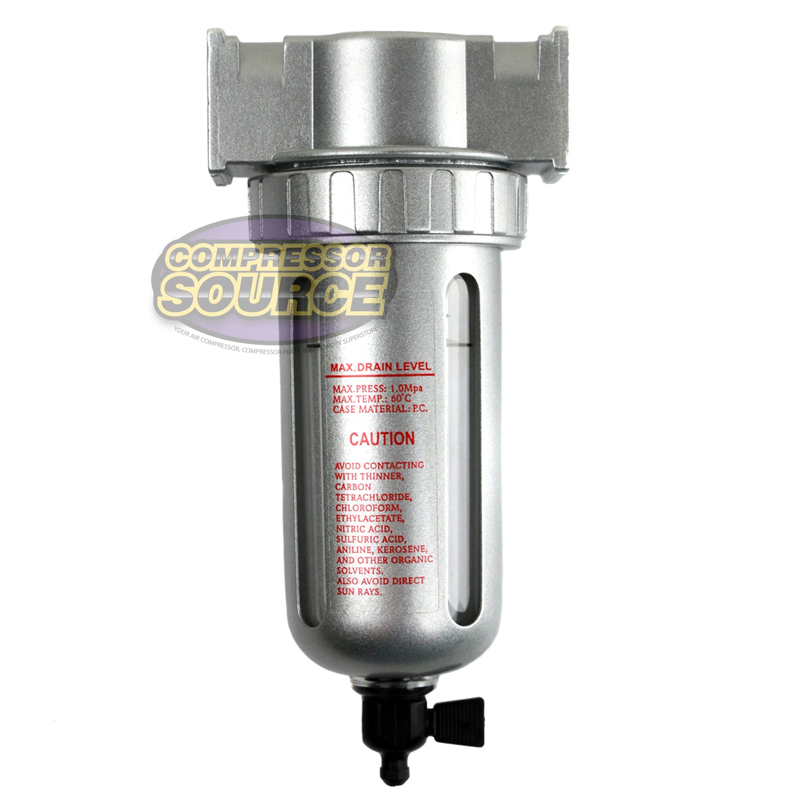1/2" Compressed Air In Line Moisture & Water Filter Trap F804 Compress ...