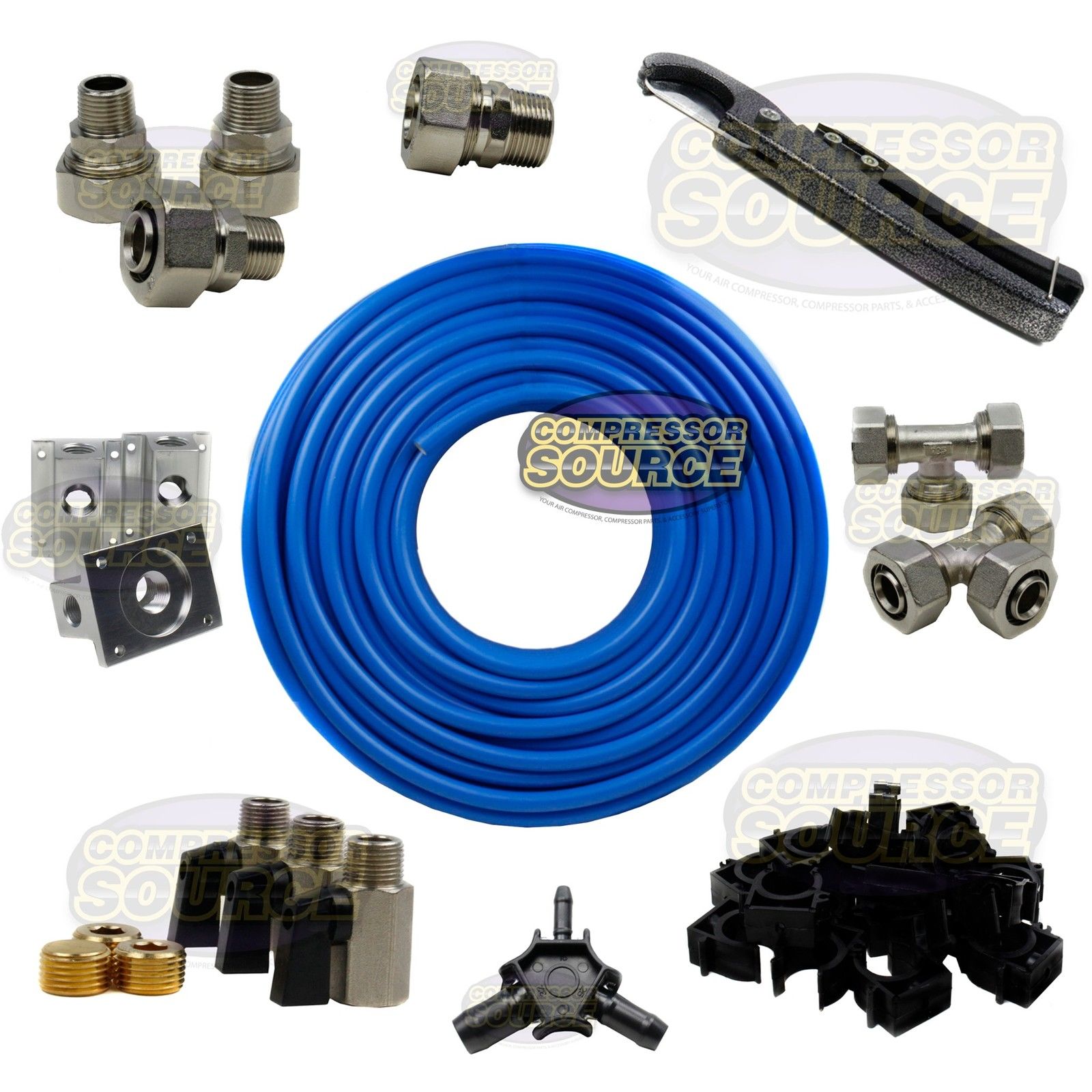 MaxLine Compressed Air Tubing Piping System Master Kit 3/4" Line 300 F ...