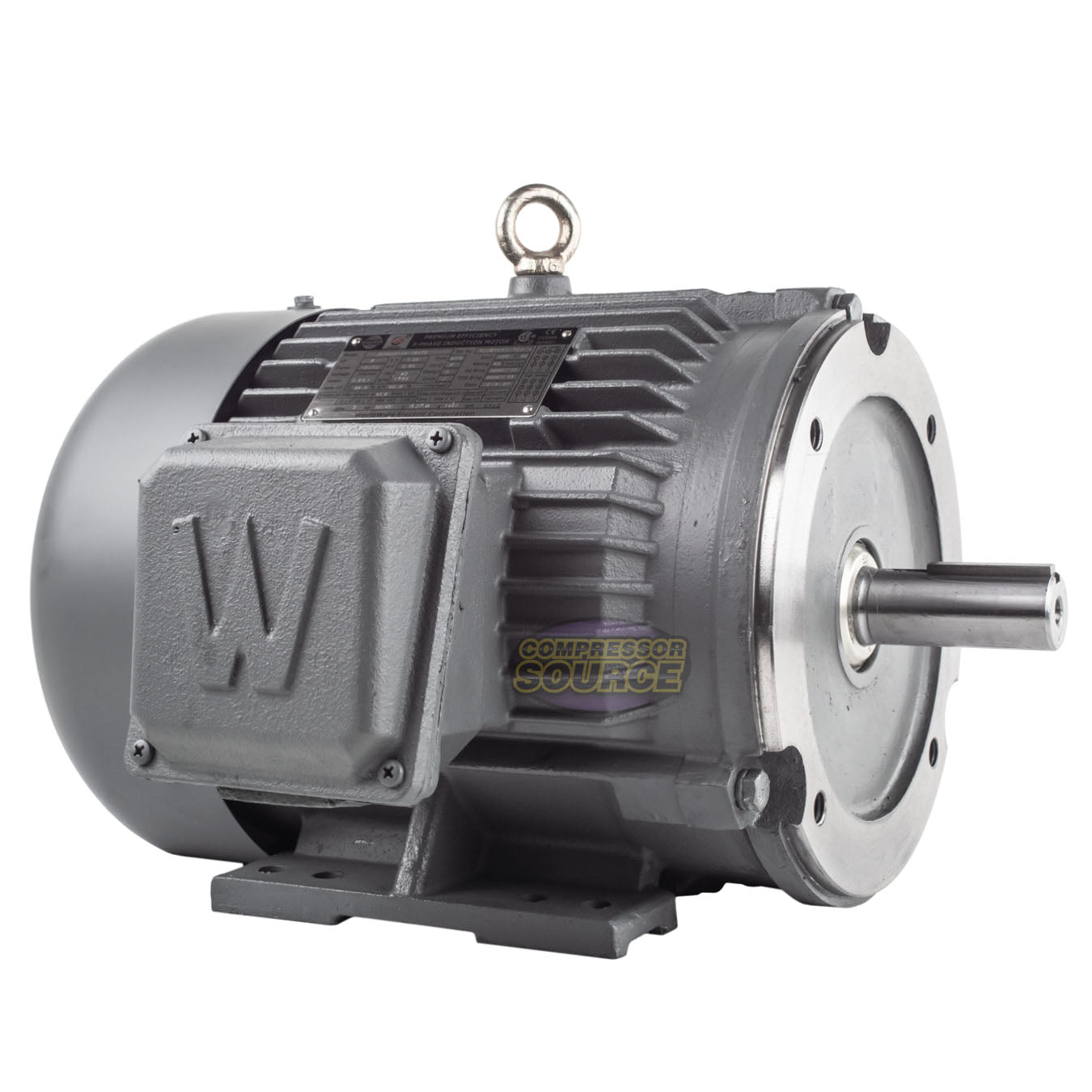 5 HP 3 Phase Electric Motor 1755 RPM 184TC Frame 230-460V TEFC C-Face ...
