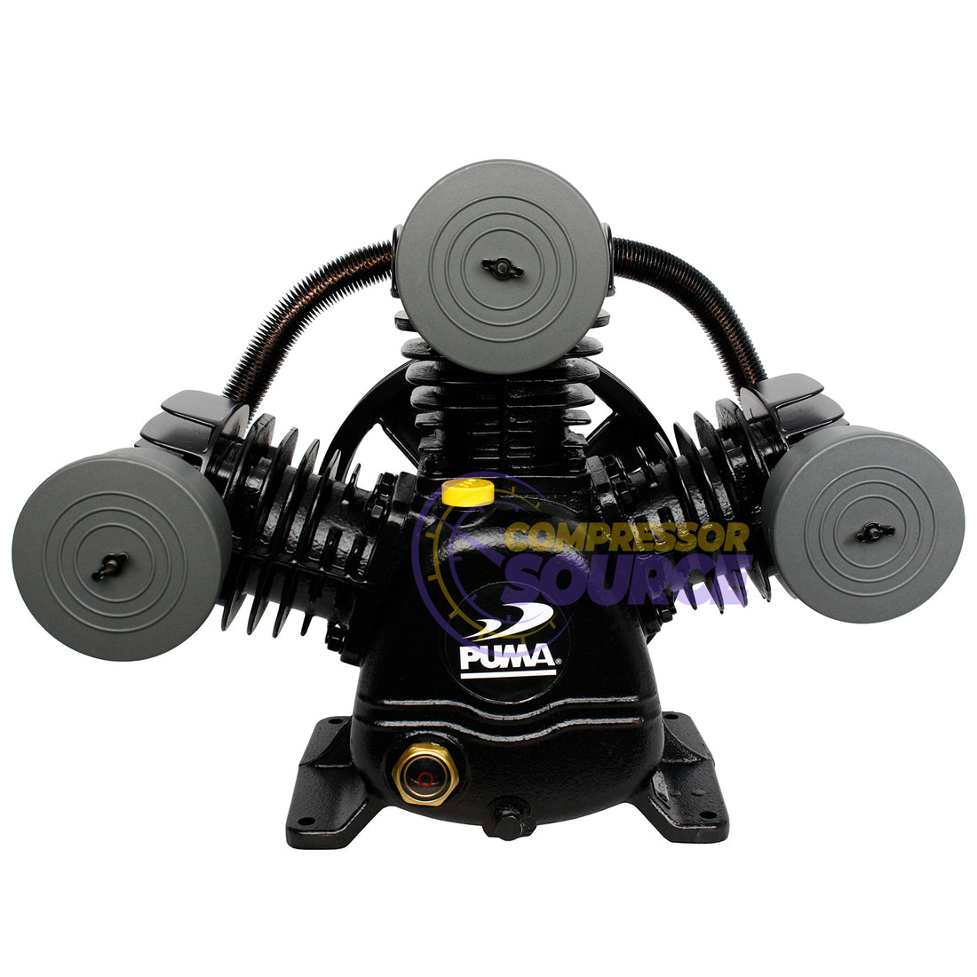 Puma PK65 3 Cylinder 1 Single Stage Cast Iron Air Compressor Pump 22 ...