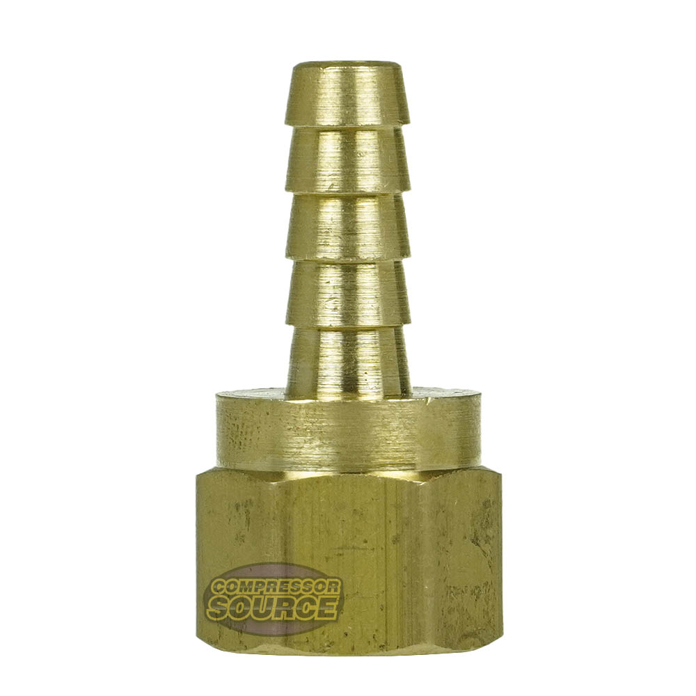 1/4" Barb x 1/4" FNPT Brass Air Hose Barb Fitting 221CC – Compressor Source