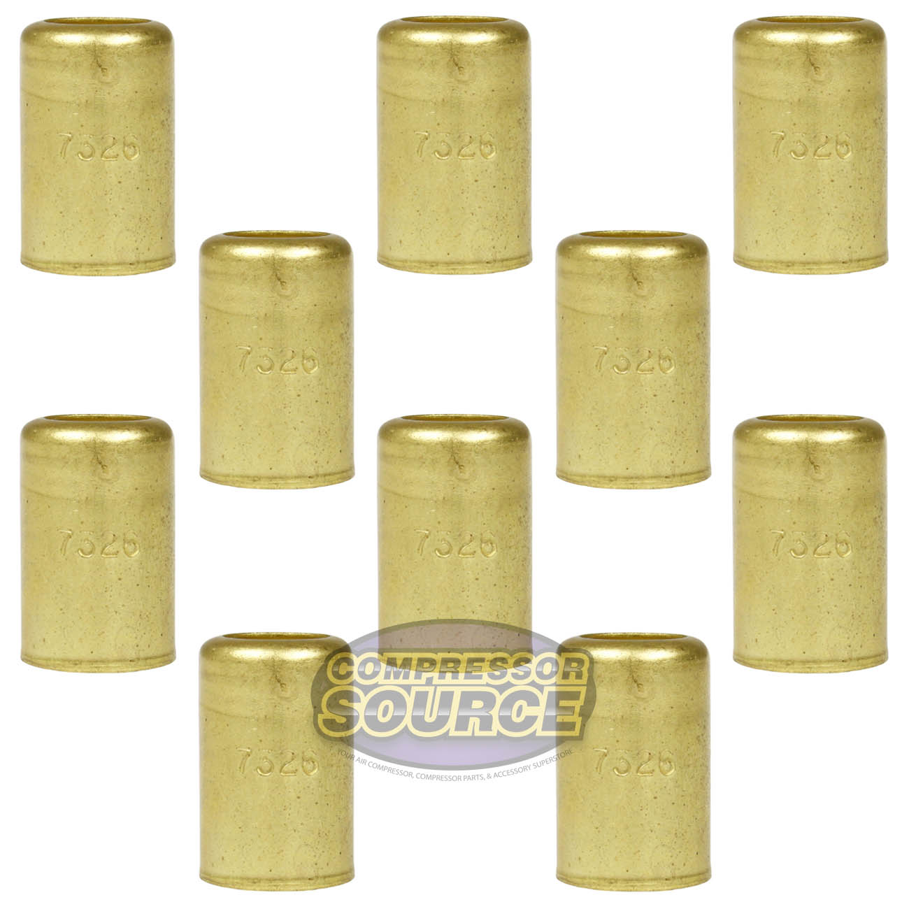 10 Pack Brass Ferrule 5/8" Inner Diameter 7/16" Pierce Smooth Crimp Ho ...
