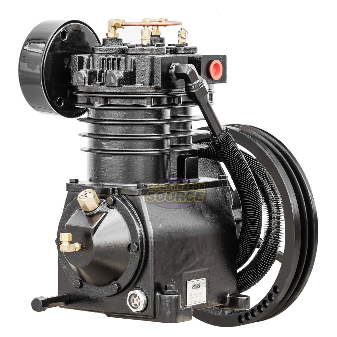 5 HP Replacement Air Compressor Pump 2 Stage 2 Cylinder 19 CFM w/ Head ...