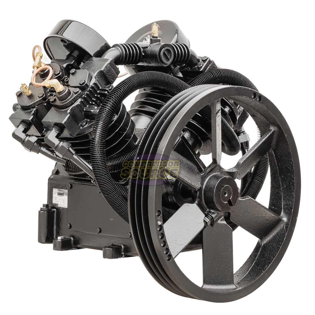 7.5 - 10 HP 2-Stage 4-Cylinder 39 CFM Air Compressor Pump w/ Head ...