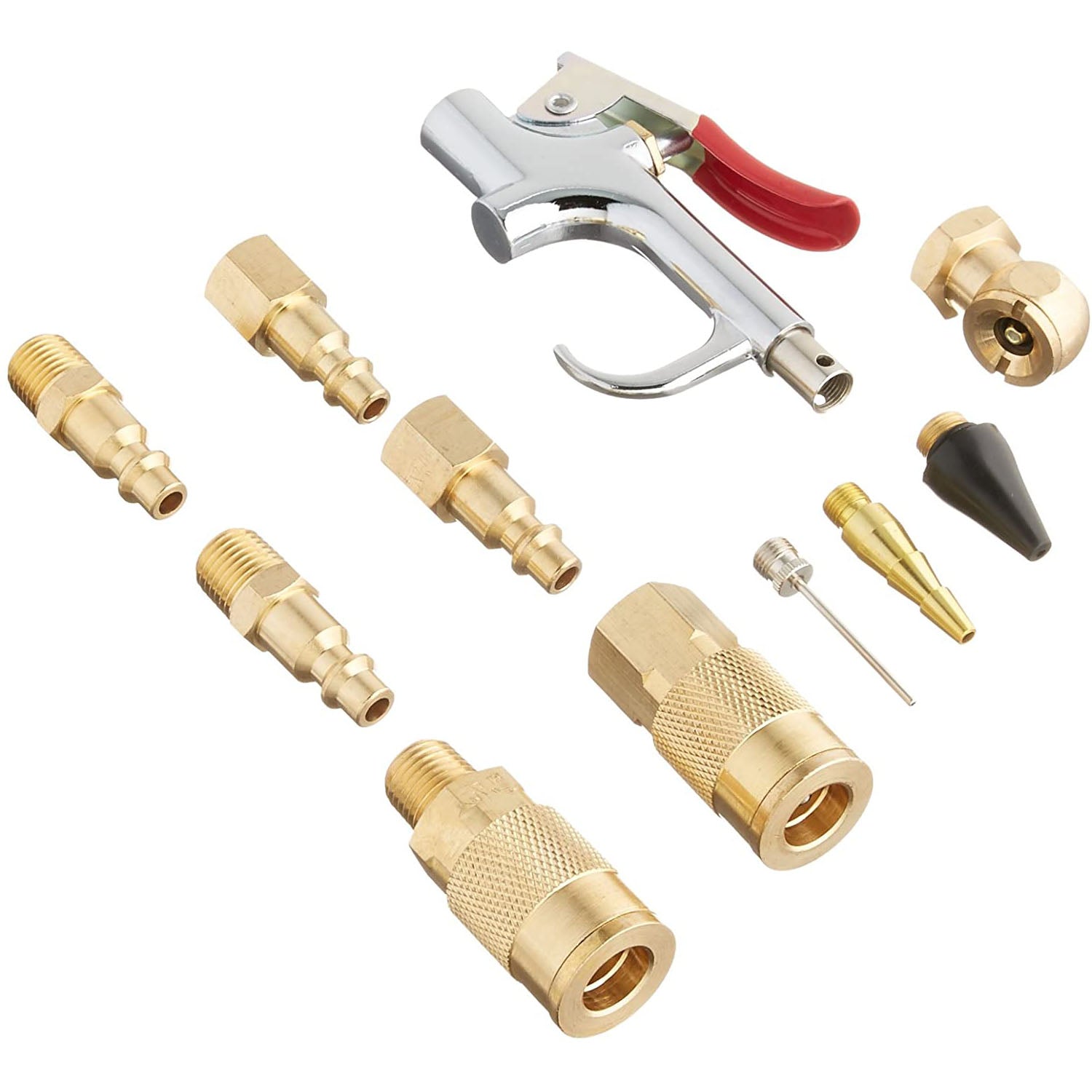 12 Piece Blow Gun Kit with Couplers and Plugs Milton M-Style Exelair E ...